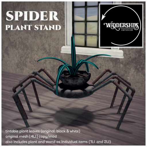 Second Life Marketplace - Widdershins - Spider Plant Stand